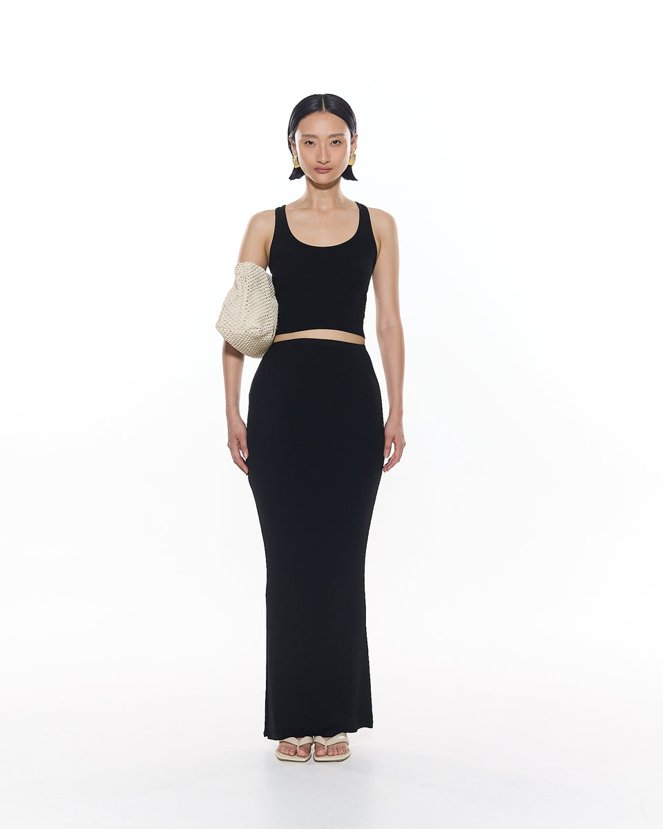 The Jace // Basic Black Tank Top | Stretch Rib Tank | Myra Swim – MYRA SWIM